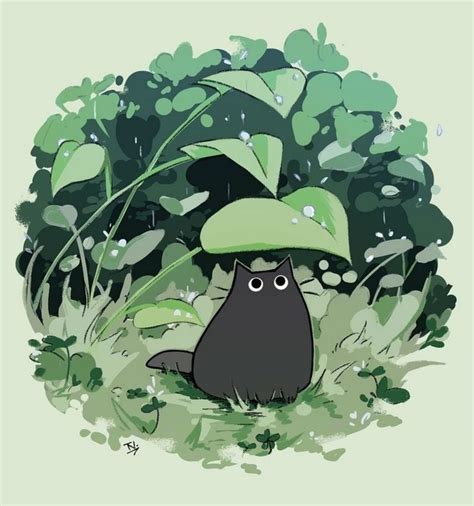 Арт котик Иллюстрации арт Графическая иллюстрация Иллюстрации