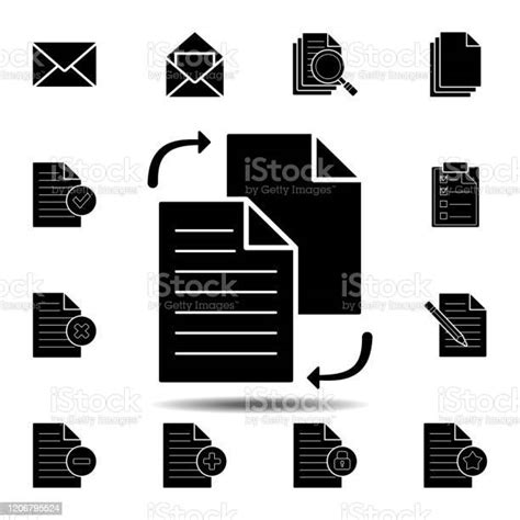 스타일 아이콘에서 파일 공유 웹의 간단한 글리프 벡터 요소 Ui 및 Ux 웹 사이트 또는 모바일 응용 프로그램에 대한 설정 최소 아이콘 0명에 대한 스톡 벡터 아트 및 기타