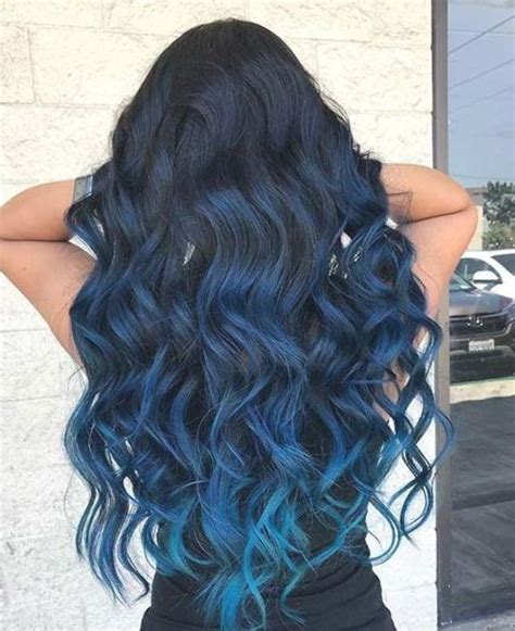 Midnight Blue Hair Ombre