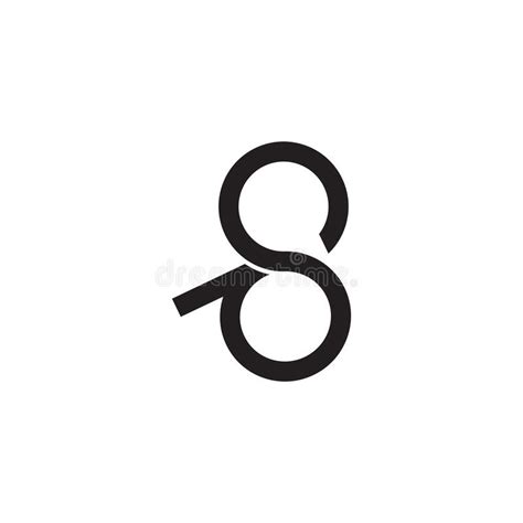 Letter Sp Loop Geometric Line Linked Logo Vector Stock Vector