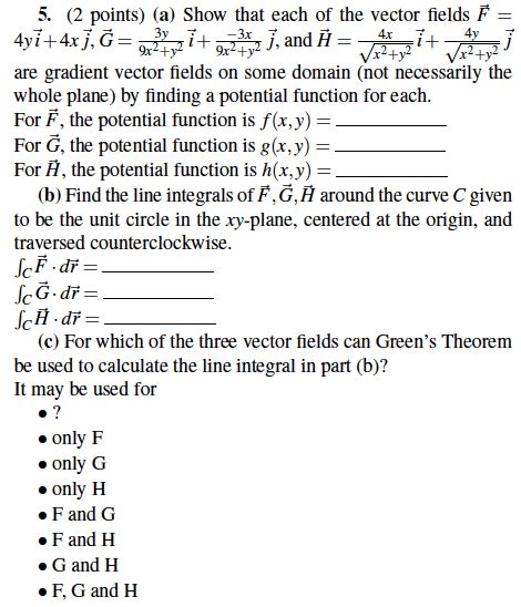 line integral of a vector field