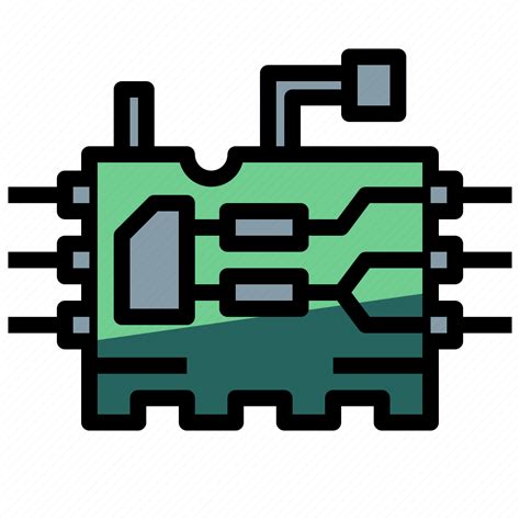 Circuit Board Semiconductor Microchip Chip Cpu Processor Icon Download On Iconfinder