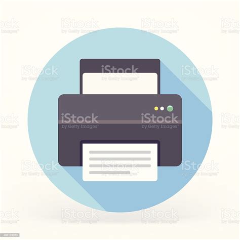 평편 인쇄공 아이콘크기 컴퓨터 프린터에 대한 스톡 벡터 아트 및 기타 이미지 컴퓨터 프린터 아이콘 플랫 디자인 Istock