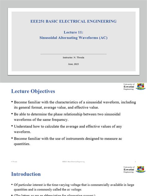 sinusoidal alternating waveforms ac pdf root mean square phase