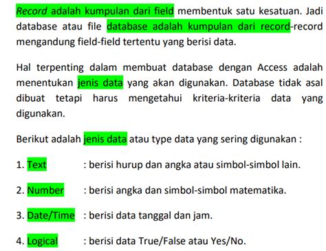 Belajar Access Bab 1 Microsoft Access