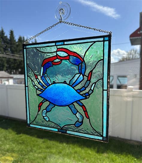 Blue Crab Stained Glass Pattern
