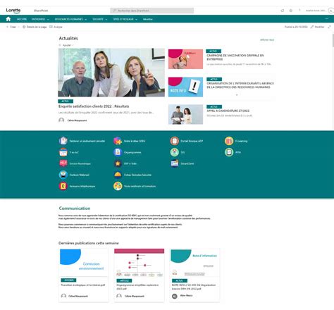 Exemples Dintranet Sharepoint