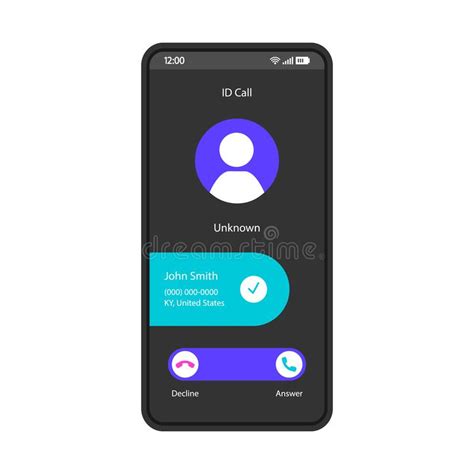 Id Call Smartphone Interface Vector Template Stock Vector Illustration Of Interface Call