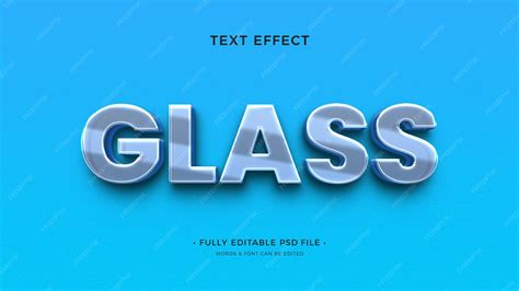 Premium Psd Glass Text Effect