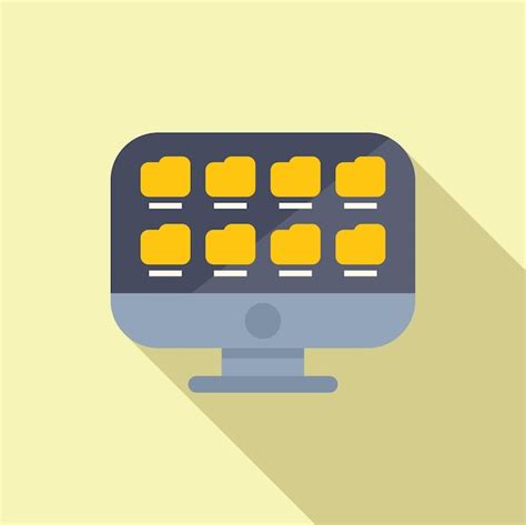 Premium Vector Flat Design Computer Desktop Icon