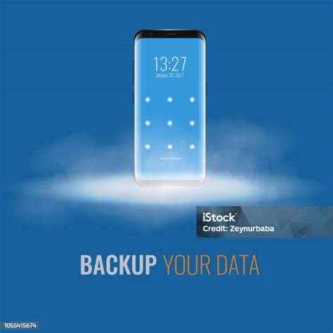 휴대 전화에 대 한 클라우드 스토리지입니다 3d 현실 벡터 일러스트입니다 3차원 형태에 대한 스톡 벡터 아트 및 기타 이미지 3차원 형태 Brand Name