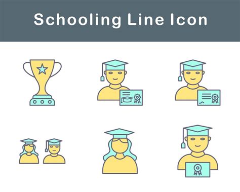 Schooling Vector Icon Set 20643649 Vector Art At Vecteezy