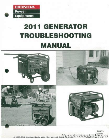 Honda Generator Troubleshooting Manual 2011