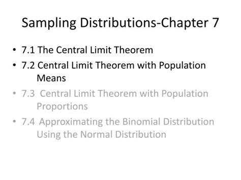 Ppt Sampling Distributions Chapter 7 Powerpoint Presentation Free