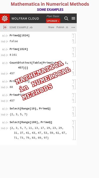 Some Example In Mathematica For Numerical Methods Du Programming Youtube