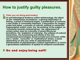 Guilty Pleasures Ppt