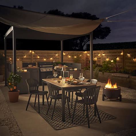 Goodhome Thilia Black 6 Seater Rectangular Dining Table