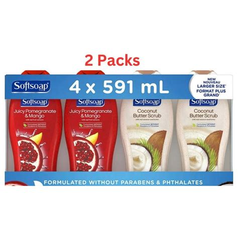 Softsoap Body Wash 4 X 591 Ml 2 Packs Walmartca