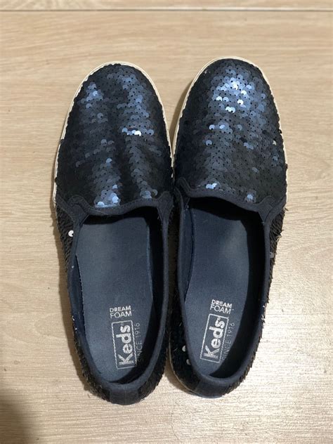 Keds Navy Blue Reverse Sequins On Carousell