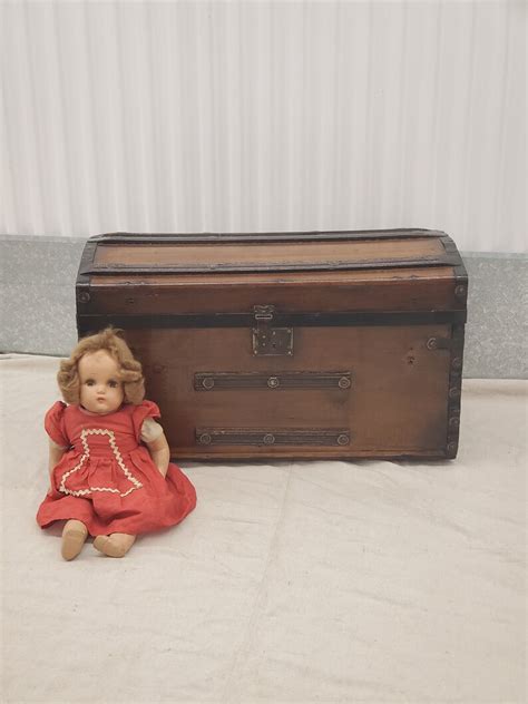 Antique Trunk Small Trunk Chest 1800s Trunk Storage Trunk Pirate Treasure Decor Etsy