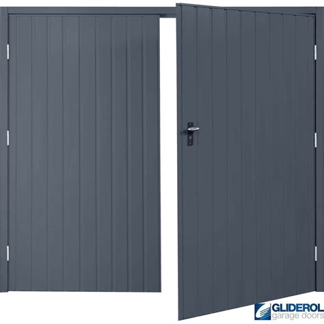 Gliderol Anthracite Ral7016 Budget Vertical Standard Rib Side Hinged