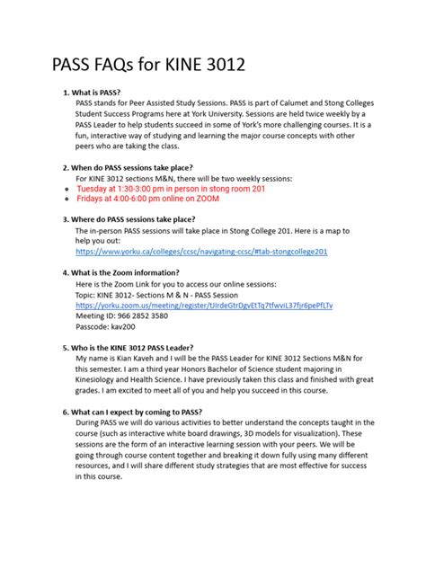 Pass Inforamtion Faq Pdf Cognition Behavior Modification