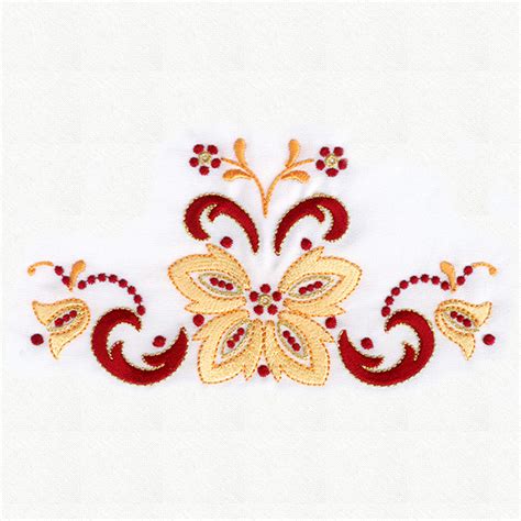 Luxurious Red And Gold Set 5x7 Products Swak Embroidery
