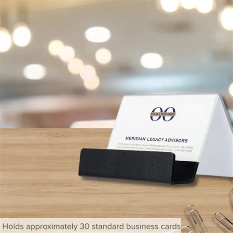 Simple Custom Logo Desk Business Card Holder Zazzle