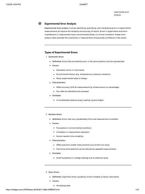 Experimental Error Pdf Observational Error Errors And Residuals