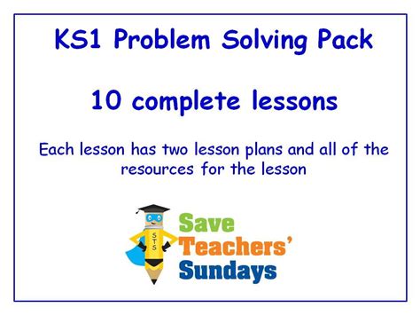 Ks1 Problem Solving Lessons Bundle Pack 10 Lessons Teaching Resources