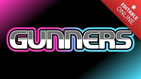Gunners Text Effect Font Generator