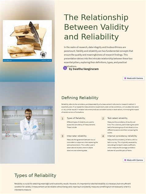 The Relationship Between Validity And Reliability Pdf