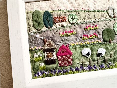 Yahooオークション ハンドメイド 額絵 布絵 刺繍 アップリケ