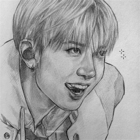Heeseung Enhypen Kpop Drawings Drawings Of Friends Art Drawings