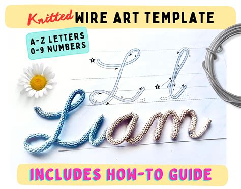Premium Knitted Wire Art Alphabet Template Wire Bending Guide With