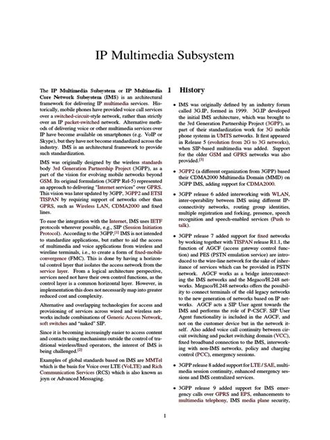 Ip Multimedia Subsystem Pdf Ip Multimedia Subsystem Session Initiation Protocol