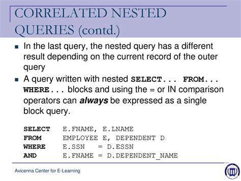 Sql Set Operations And Nested Queries Presented By Dr Samir Tartir