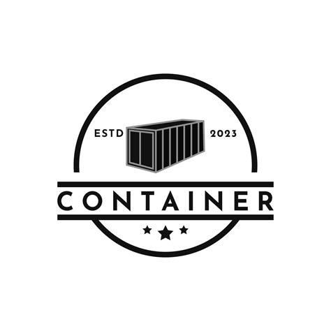 Vintage Retro Container Logo Design Shipping Container 25750409 Vector Art At Vecteezy