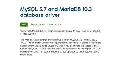แก้ปัญหา Mysqlmariadb เวอร์ชั่นเก่ากว่าที่ Drupal 11 กำหนด