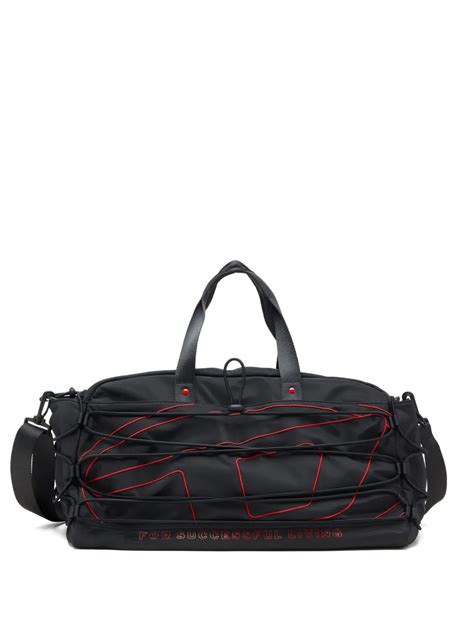 Diesel Tech D Drawstring Detail Duffle Bag Black Farfetch