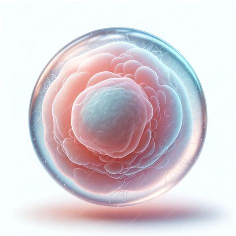 Primer Plano De Una Célula De Huevo Humano Vector Premium