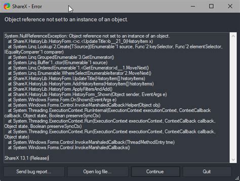 sharex history error · issue 4953 · sharex sharex · github