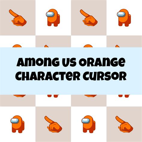 Custom Cursor Among Us Orange Character Cursor Space