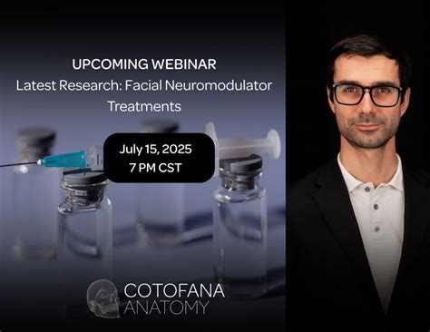 Upcoming Webinar With Prof Cotofana July 15 2025 🧠💉 Advancing
