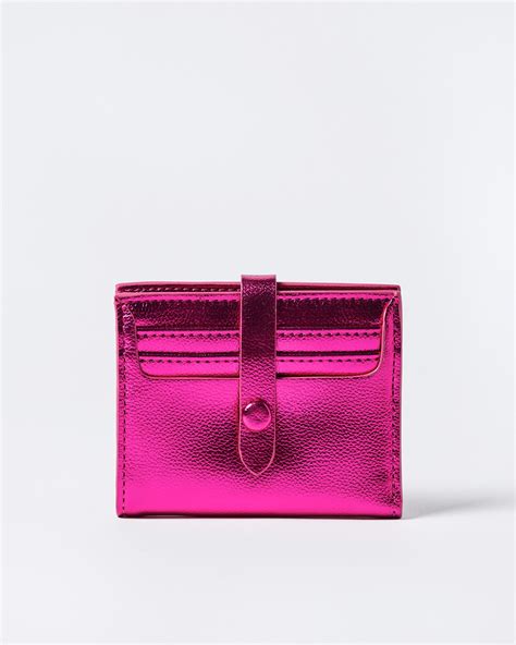 Ettie Metallic Pink Card Holder Oliver Bonas