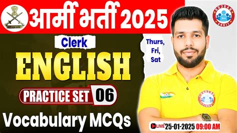 army practice set 2025 vocabulary mcqs english for army clerk by