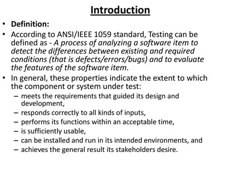 unit 1 software testing fundamentals ppt download