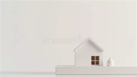 A Minimalist Image Of A Mini House Model Stock Illustration