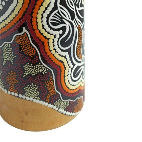 Bęben Instrument Etniczny Bębenek Drewniany Wys 50 Cm Indonezja