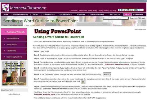 Sending A Word Outline To Powerpoint